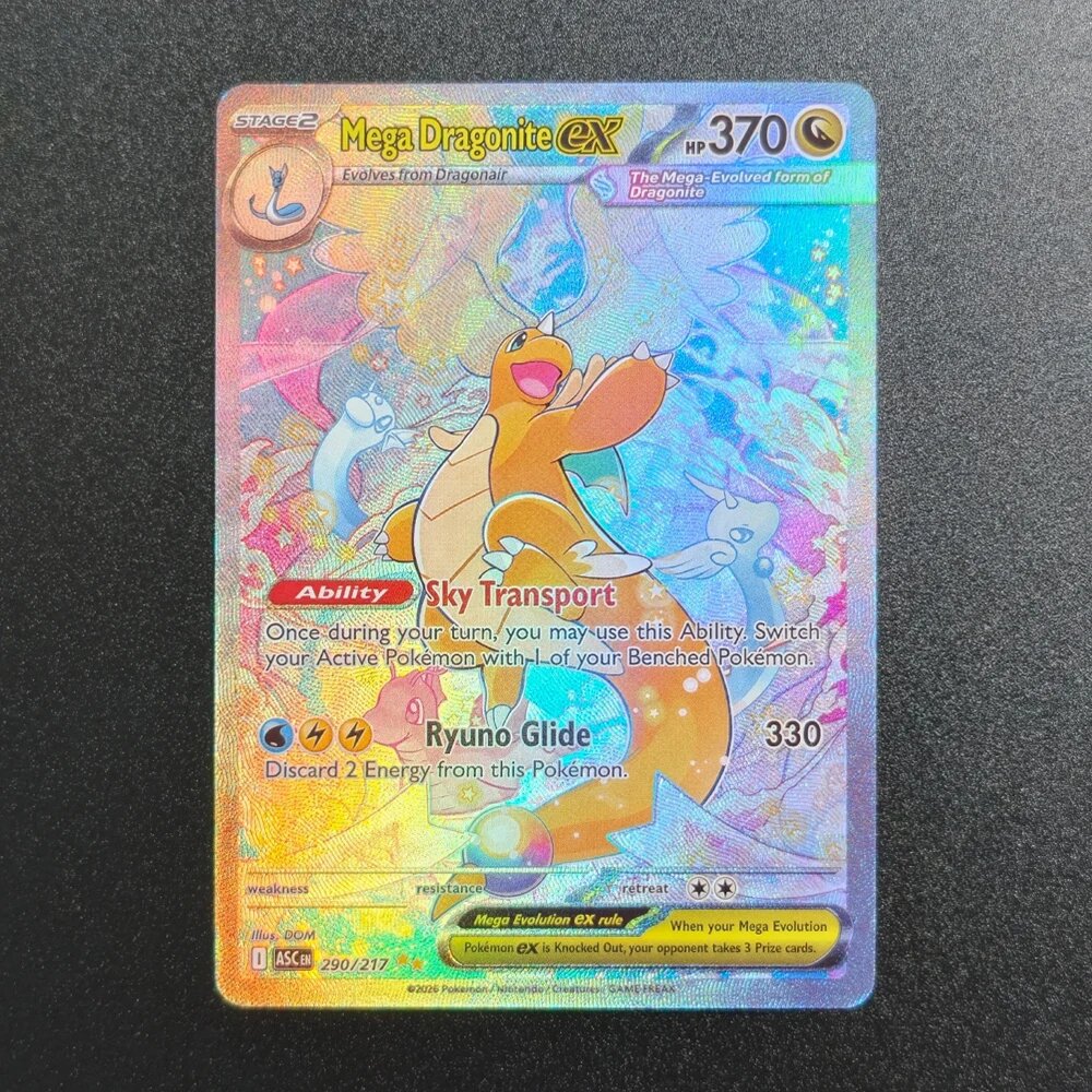 Коллекционная карта Pokemon Card English Ascended Heroes ASC Mega Dragonite Gengar Оранжевый