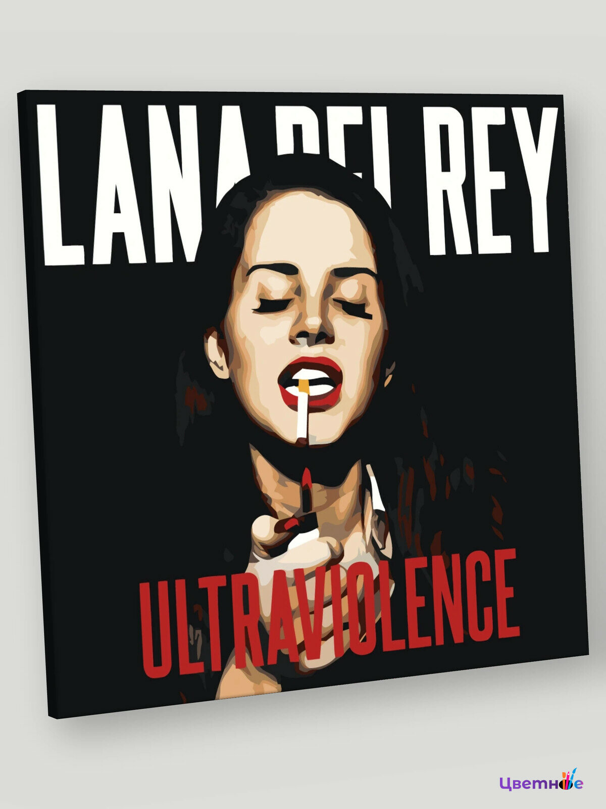 Картина по номерам на холсте с подрамником "Lana Del Rey Лана Дель Рей: обложка арт" Раскраска 40x40 см, Музыкант