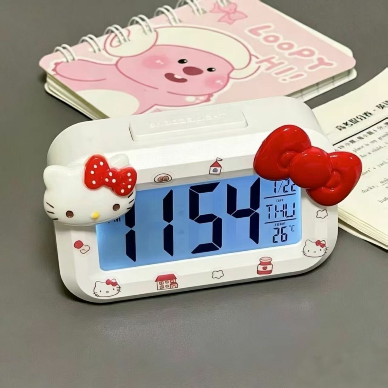 Hello Kitty Sanrio, Электронные часы, Stickers randomly, белое