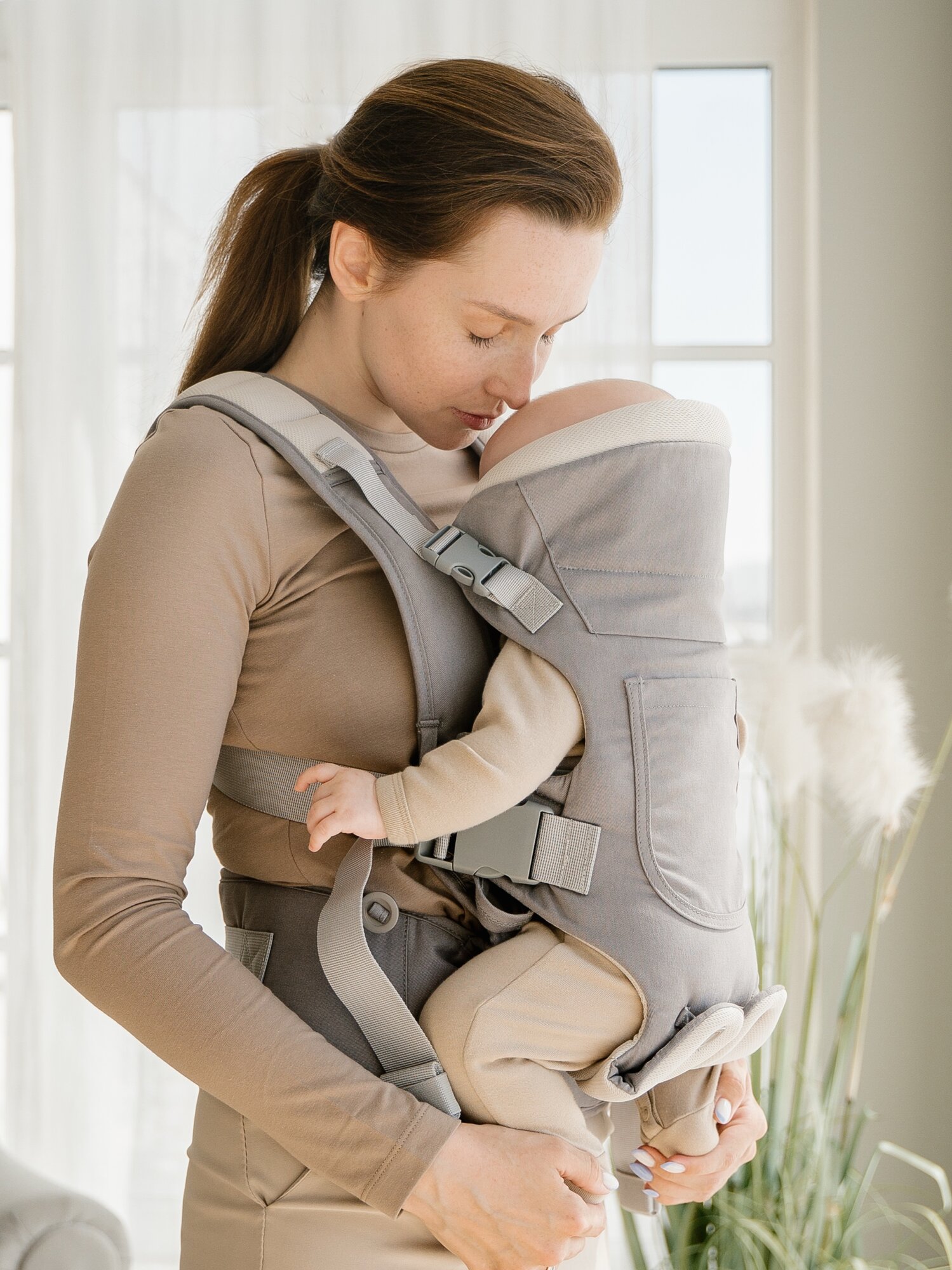 Эргорюкзак для новорожденных кенгуру слинг переноска BABYROX Comfort хлопковый