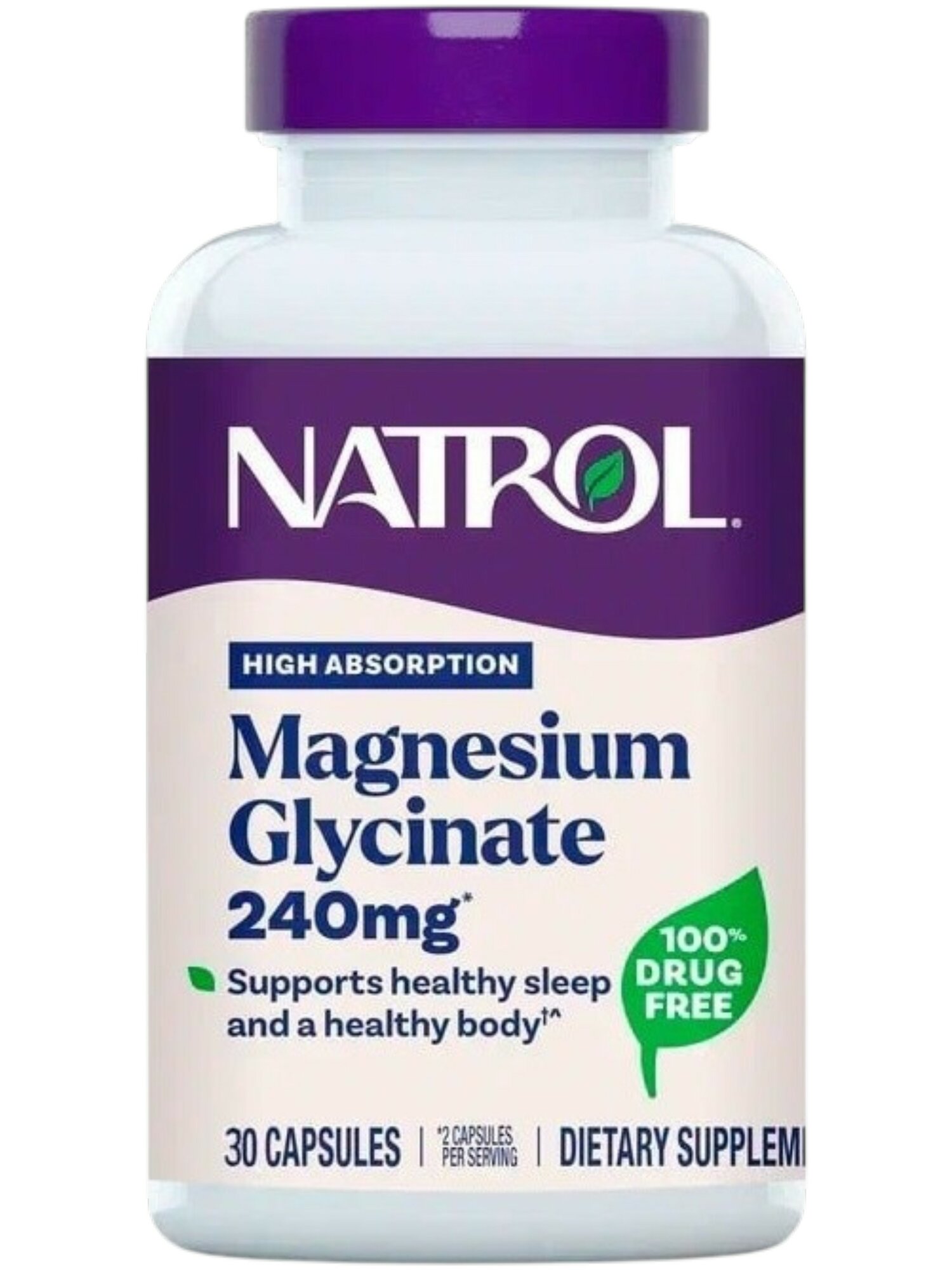 Магний Natrol Magnesium Glycinate 240 mg 30 капсул