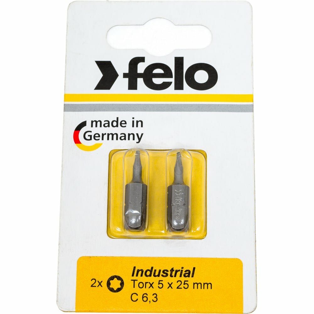 Бита серии Industrial TX5, 25 мм, 2 шт на блистере Felo 02605036