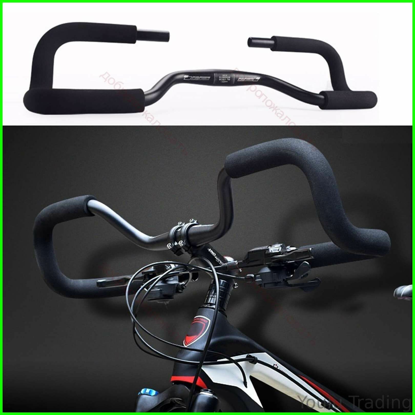 MTB велосипед бабочка руль 25.4mm/31,8 мм алюминиевый сплав, Сменные аксессуары черный