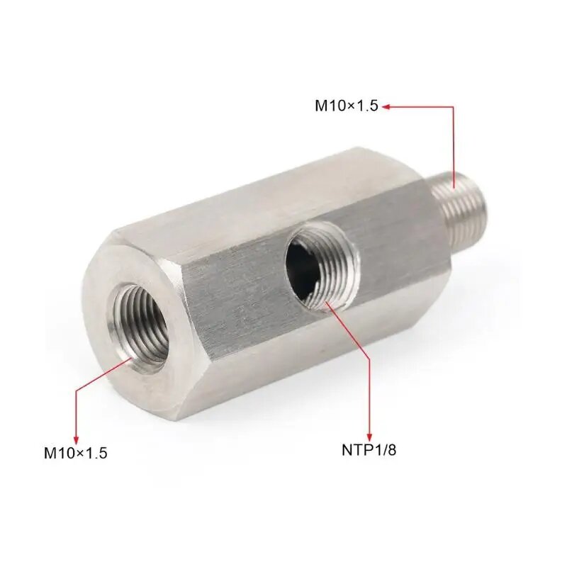 G331 Адаптер Датчика Давления Масла Тройной Тройник С Резьбой 1/8 NPT На M12 M10 M14 1/8NPT M1015