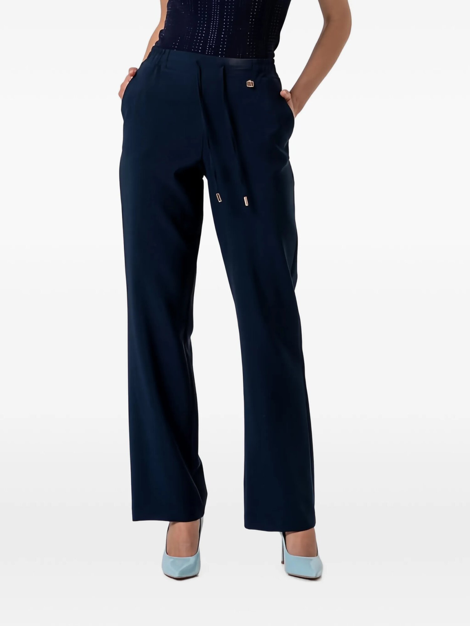 Брюки Drawstring straight-leg trousers