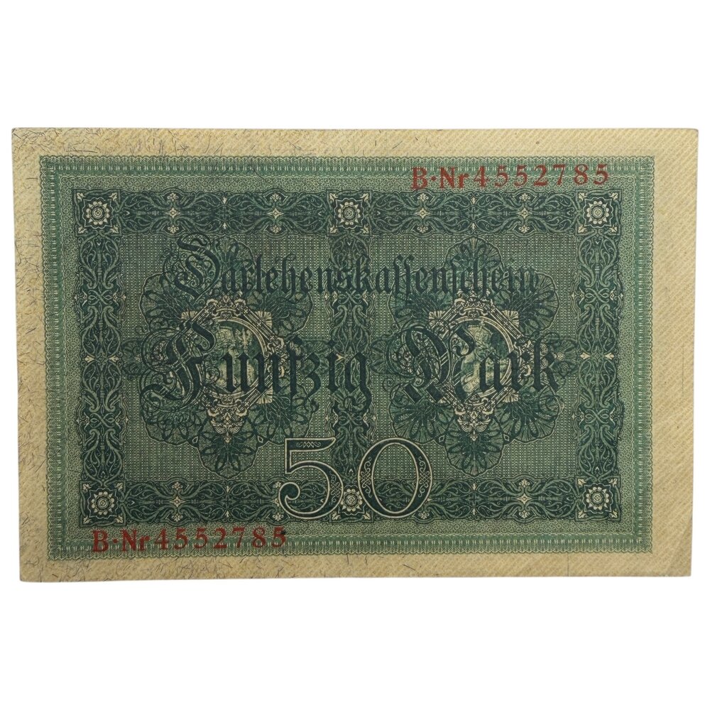 Германская империя (Германия) 50 марок 1914 г. (Серия B) (7-значный номер)