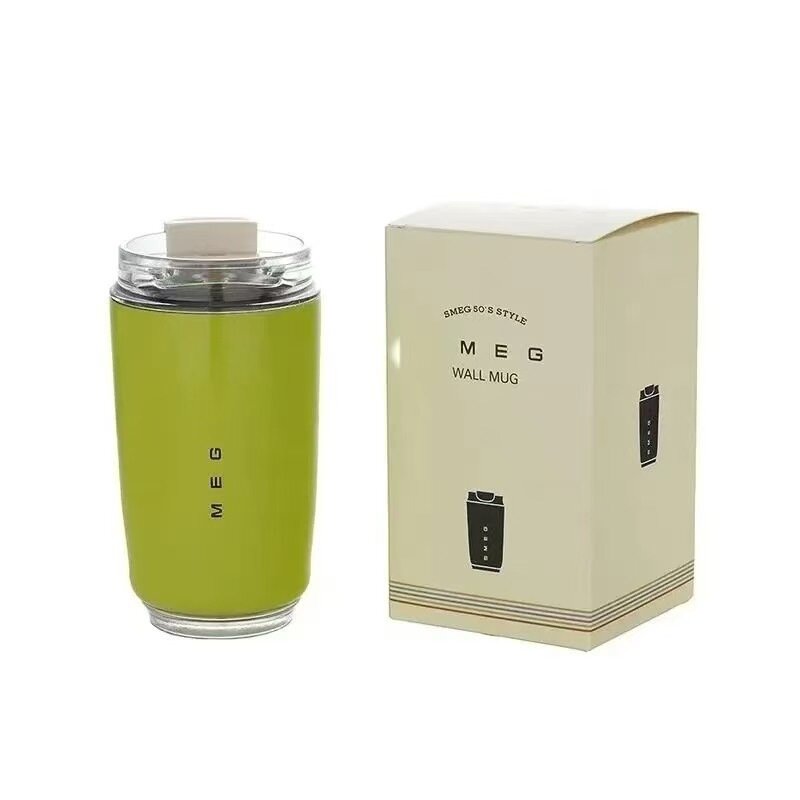 Термокружка Smeg 240ml, Чашка для кофе, нержавеющая сталь, зелёный, 1 шт
