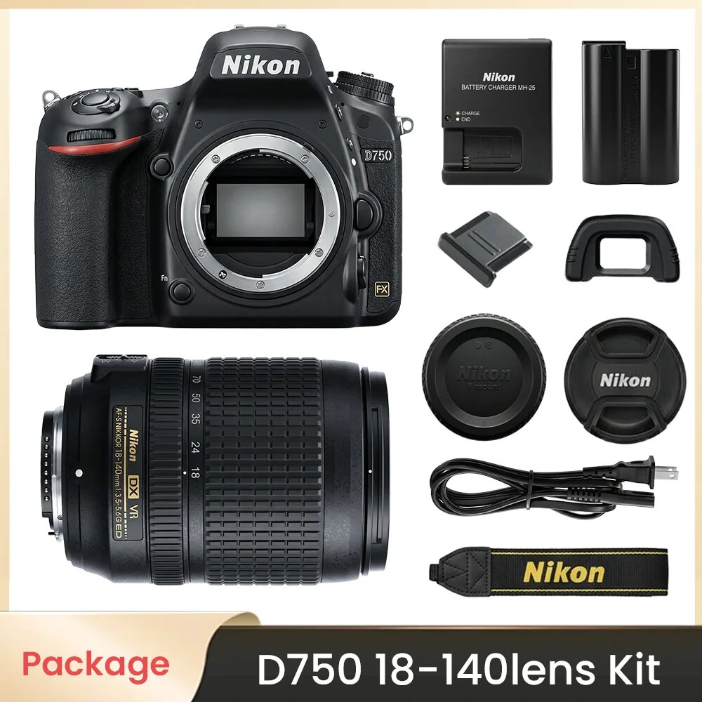 Nikon D750 Full Frame DSLR Camera With 128 GB, With 18-140 lens