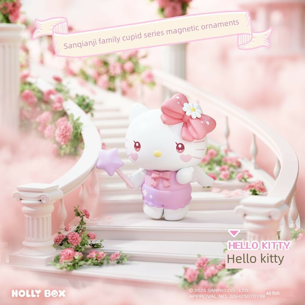 Оригинальные магнитные фигурки Sanrio Little Cupid: Май Мелоди, Куроми – настольные украшения, магниты на холодильник,