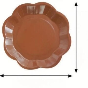 Одноразовые бумажные тарелки в форме цветка 9inch 10pcs, Style 1