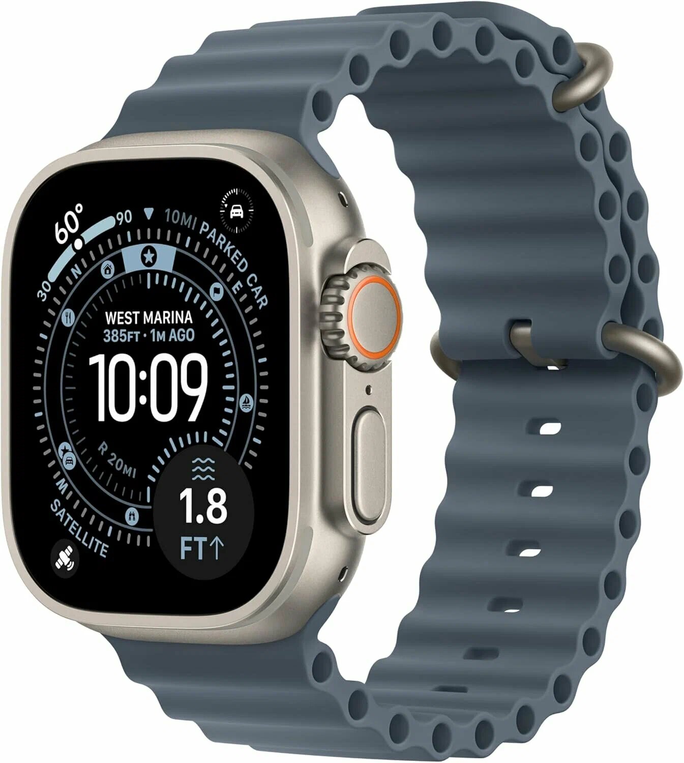 Смарт часы Apple Watch Ultra 3 Natural Titanium Case with Anchor Blue Ocean Band Регион - LL
