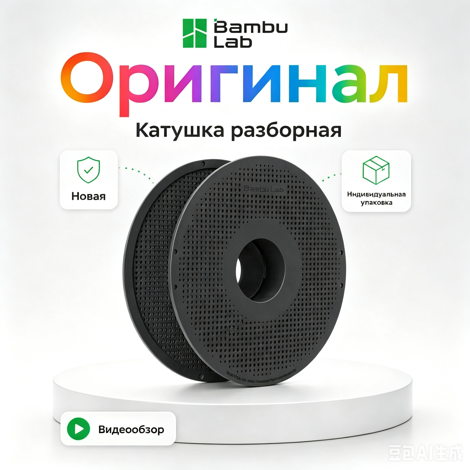 Катушка для 3D-филамента универсальная — пустая пластиковая катушка