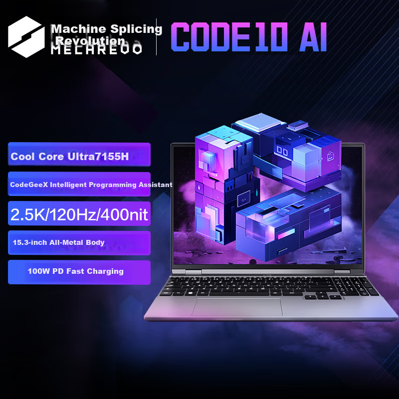 MECHREVO Code10 AI Ультратонкий ноутбук 120 Гц 2.5K экран Core Ultra 7 155H 32 ГБ 1 ТБ для офиса Цвет：Серия Code10