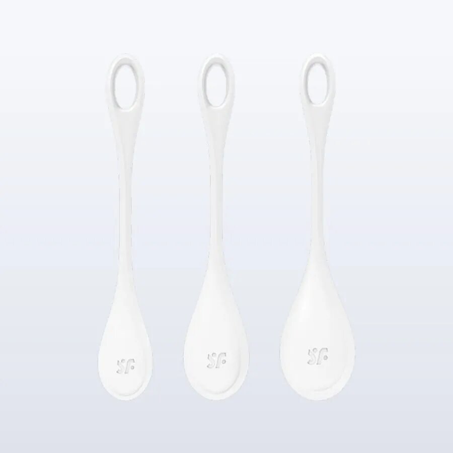 Satisfyer Yoni Power 1, белый. Набор для тренировки мышц тазового дна