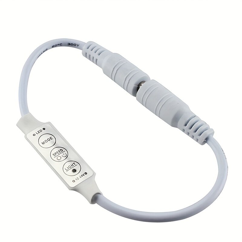 Контроллер RGB для светодиодной ленты, 3 клавиши, DC 5V-12V-24V, одноцветный диммер для 5050/3528/2835/5730/5630/3014 SMD, белый