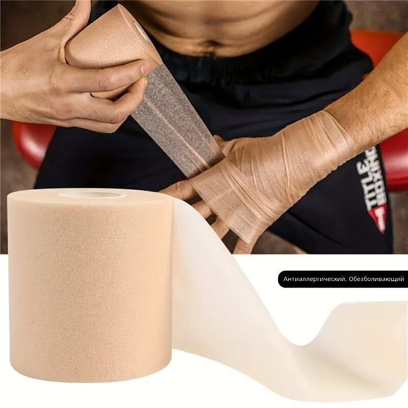 Самоклеящийся эластичный бинт для запястья, локтя, колена и лодыжки, бежевый, 2,95 × 177,17 дюймов