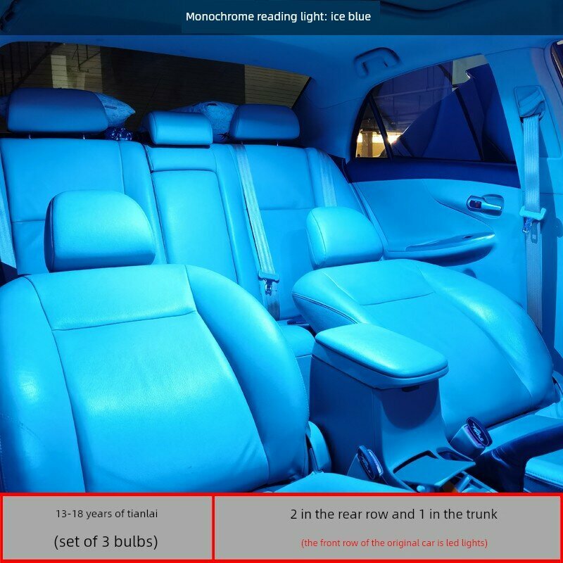 Nissan Teana 2013-2018 Внутренняя лампа для чтения с 3 светодиодными лампочками, цвет: ледяной синий