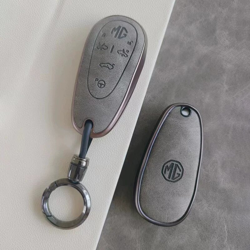 Чехол для ключа парковки MG Cyberster с ТПУ, серый цвет, простая пряжка для 4WD автомобиля