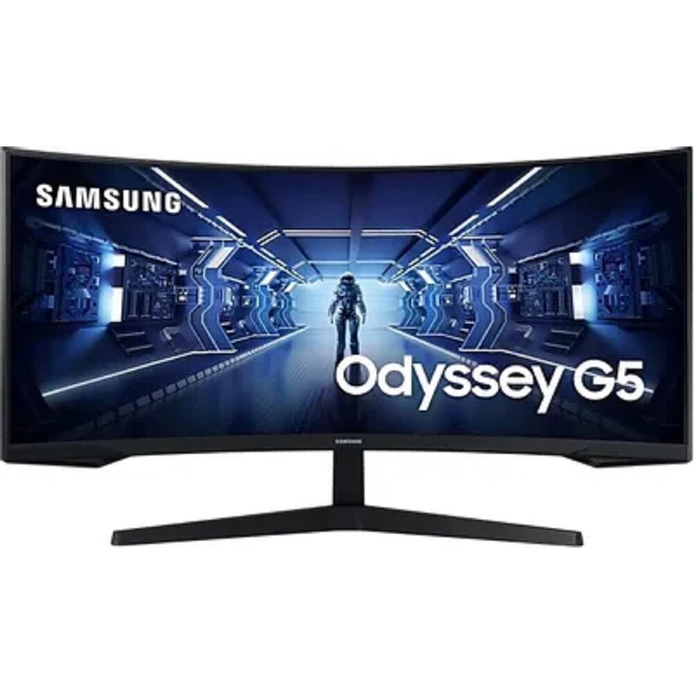 Монитор LCD Samsung 34" C34G55TWWI черный VA 3440x1440 165Hz 1ms 8bit 21:9 250cd 2500:1 178/178 HDMI2.0 DisplayPort1.4 FreeSync(Prem)