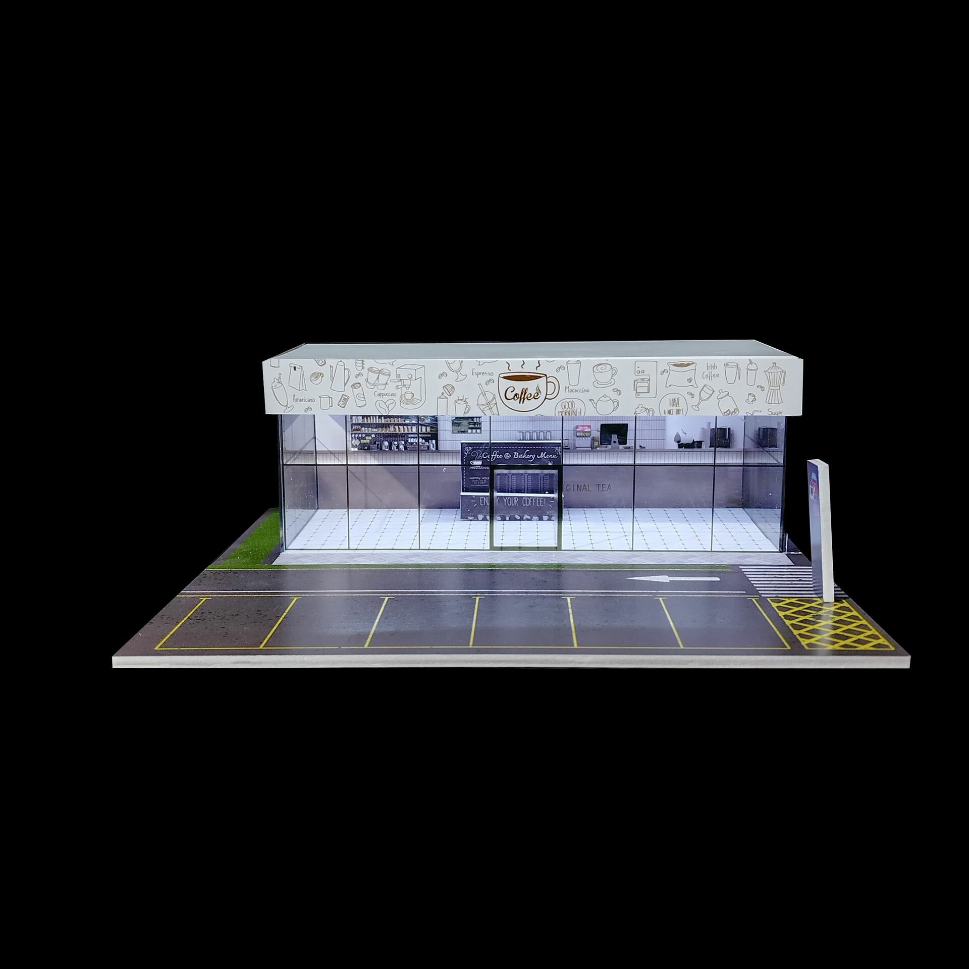 Car Bay Гараж для машинок 1:64. ручная работа (Без модели автомобиля). Игрушечный гараж для моделек. Подарок мальчику
