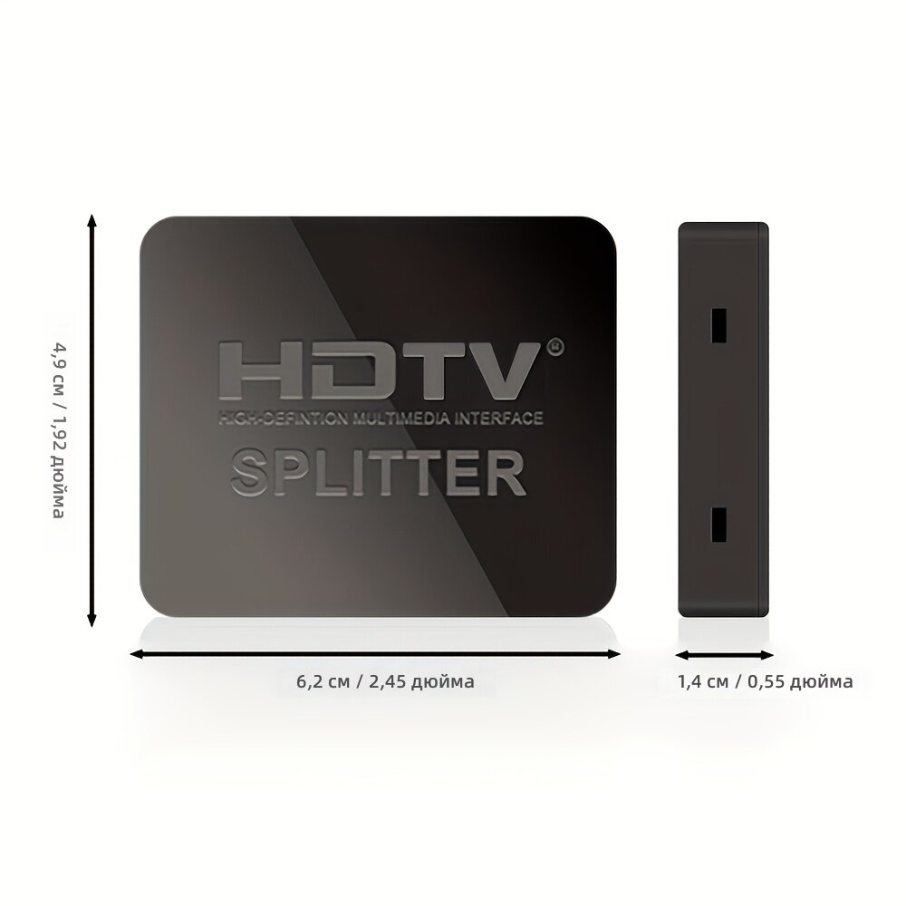 Разветвитель HDMI 1x2, совместимый с 4K Ultra HD, Full HD 1080P, усилитель для HDTV и DVD, поддержка 3D HDTV