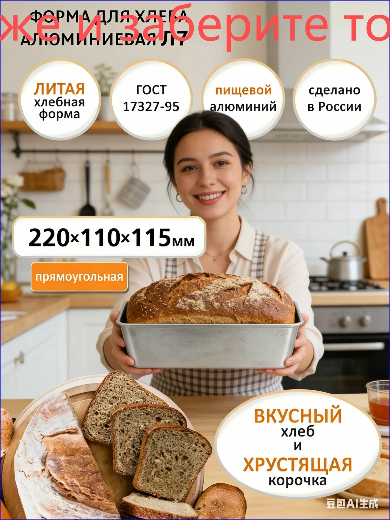 Кулинарная форма 1 шт, 11 см, длина 22 см