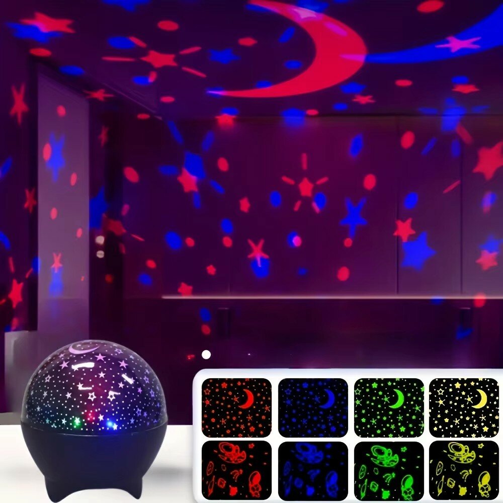 Проектор звездного неба, светодиодный, галактический эффект, RGB, 5В, USB, ночник, детский подарок, новогодний декор