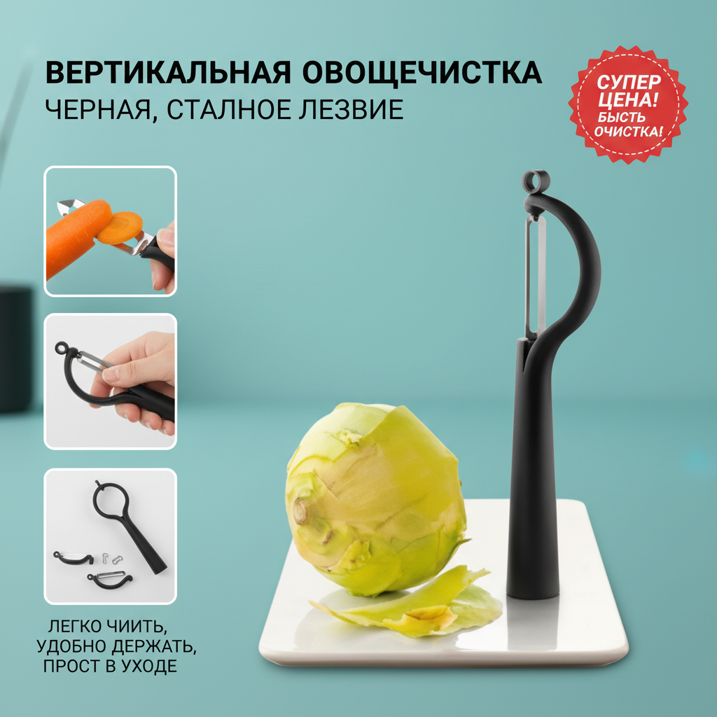 Вертикальная терка нож Tupperware для чистки овощей и фруктов