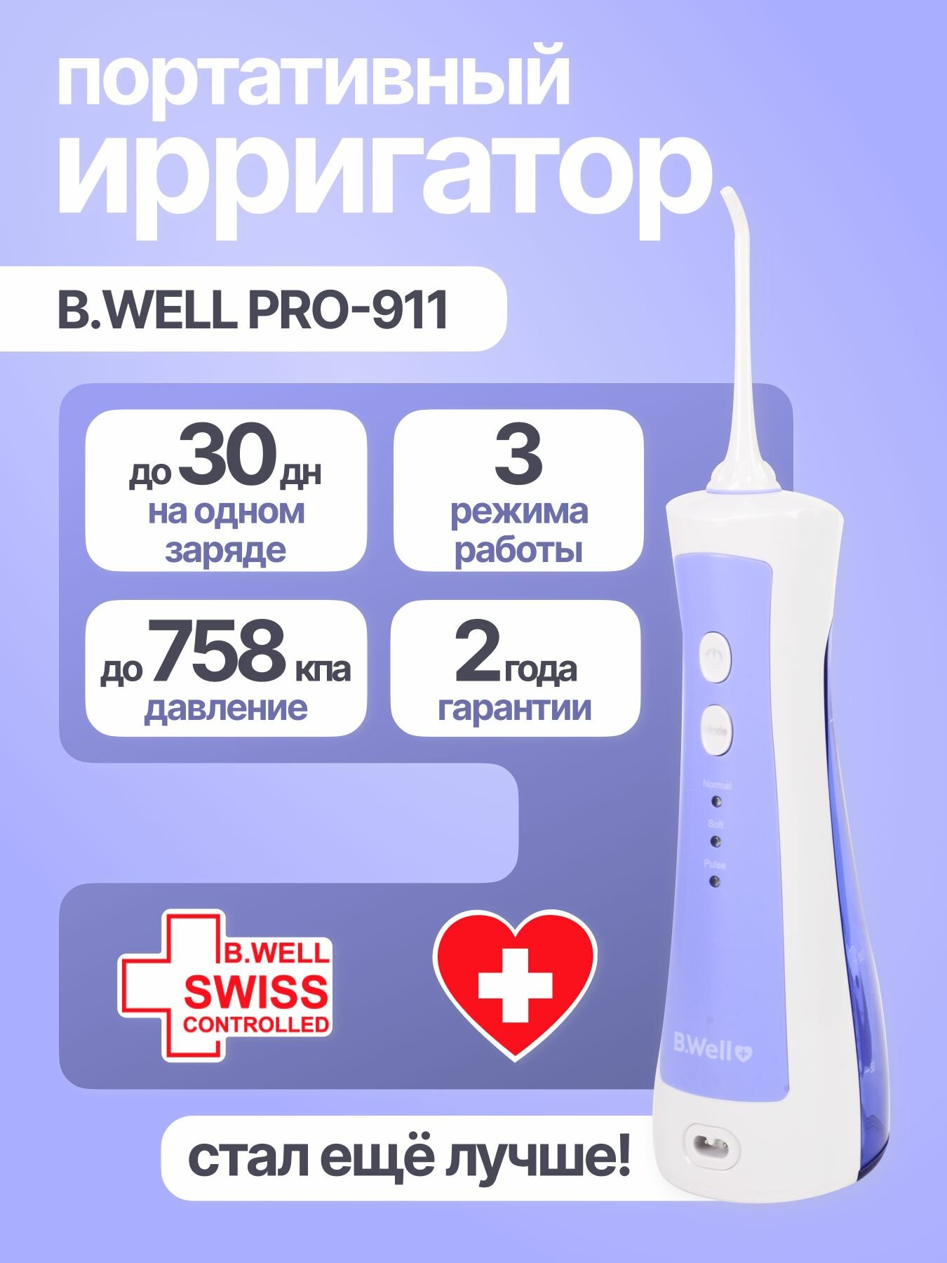 Ирригатор для полости рта B.Well PRO-911