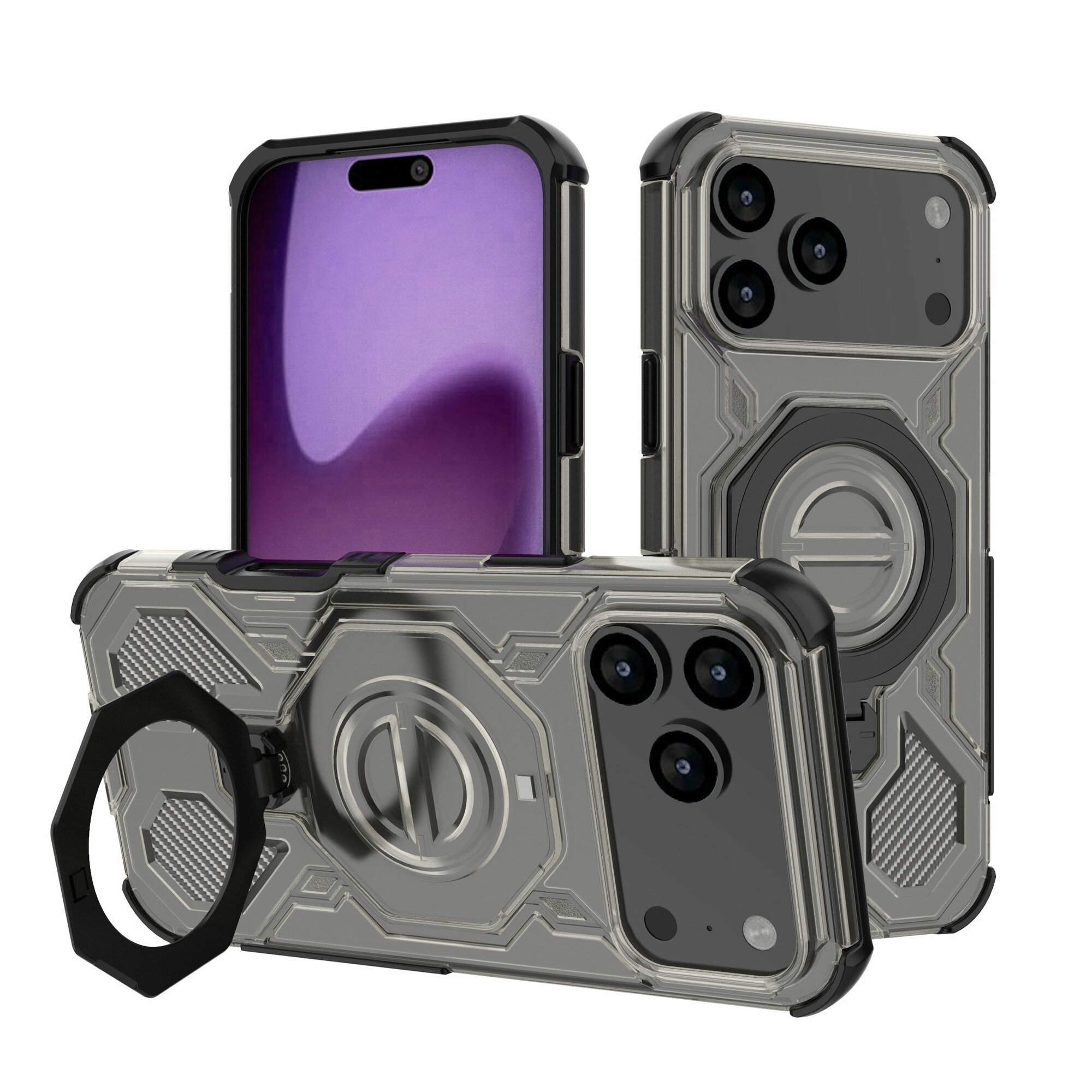 Прозрачный чехол Expressive Clear Case для iPhone 17 Pro Max черный