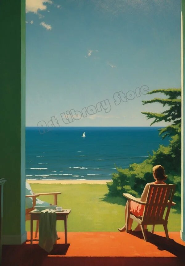 Классическая картина "Эдвард Хоппер" на холсте 5, 30X40cm Unframed