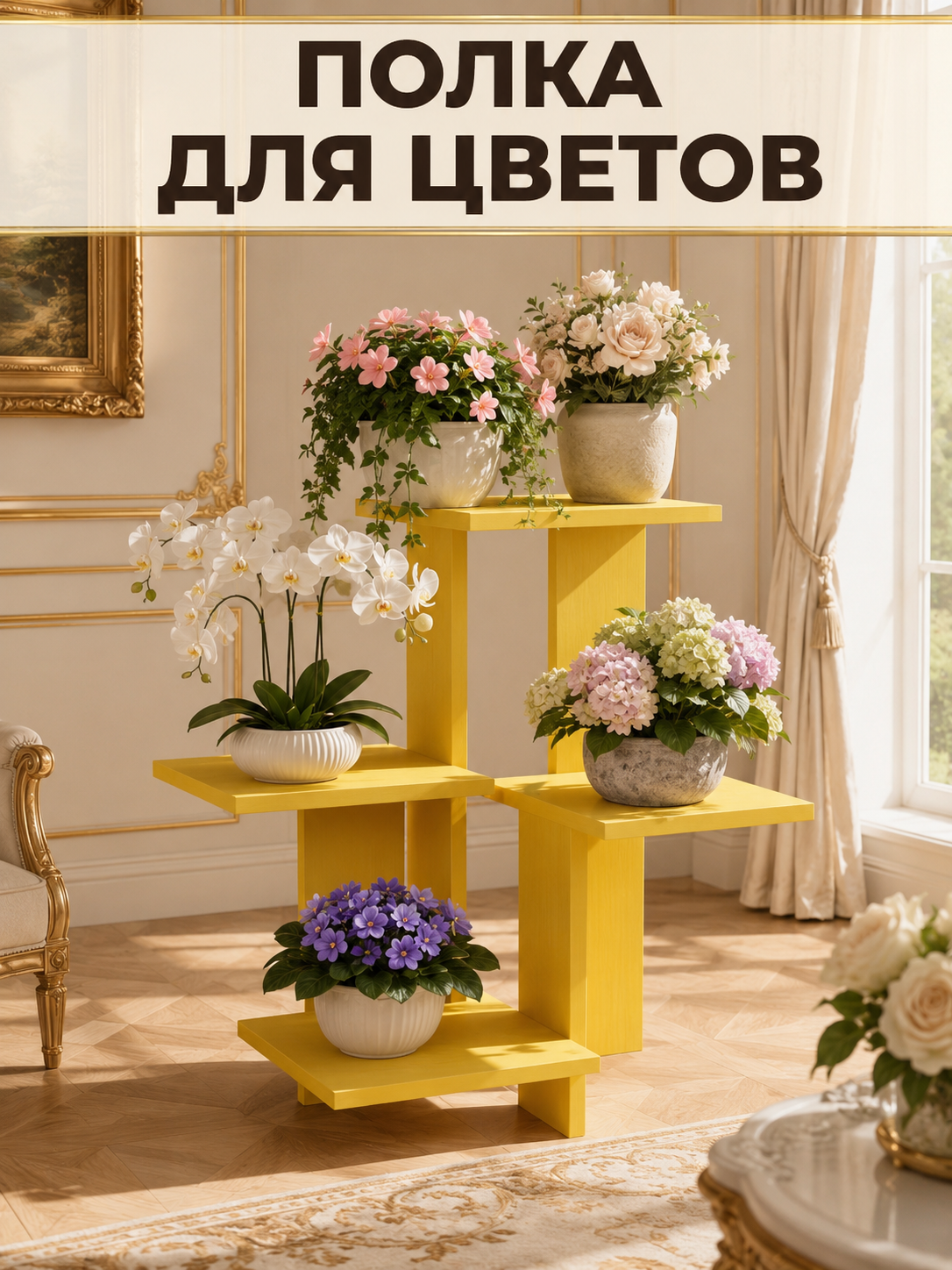 Подставка для цветов напольная многоуровневая