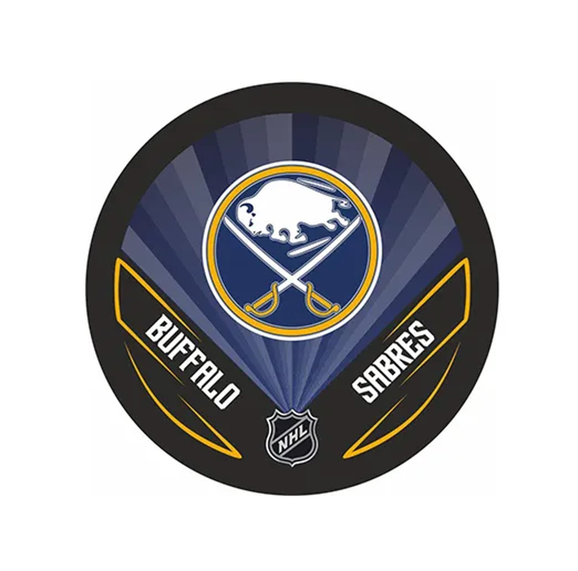 Шайба Rubena NHL 2022 Buffalo Sabres, 76 мм, резина, цвет черный