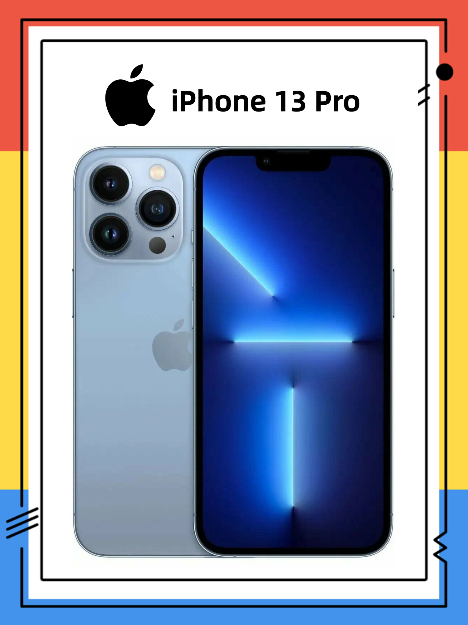 Смартфон Apple iPhone13 Pro, 128ГБ оперативной памяти, 6,1-дюймовый OLED-дисплей, поддержка двух SIM-карт nano