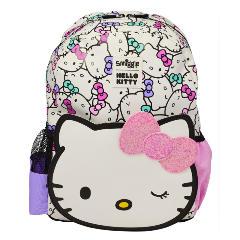 Рюкзак Smiggle для школьника, средний, с капюшоном, жемчужно-белый