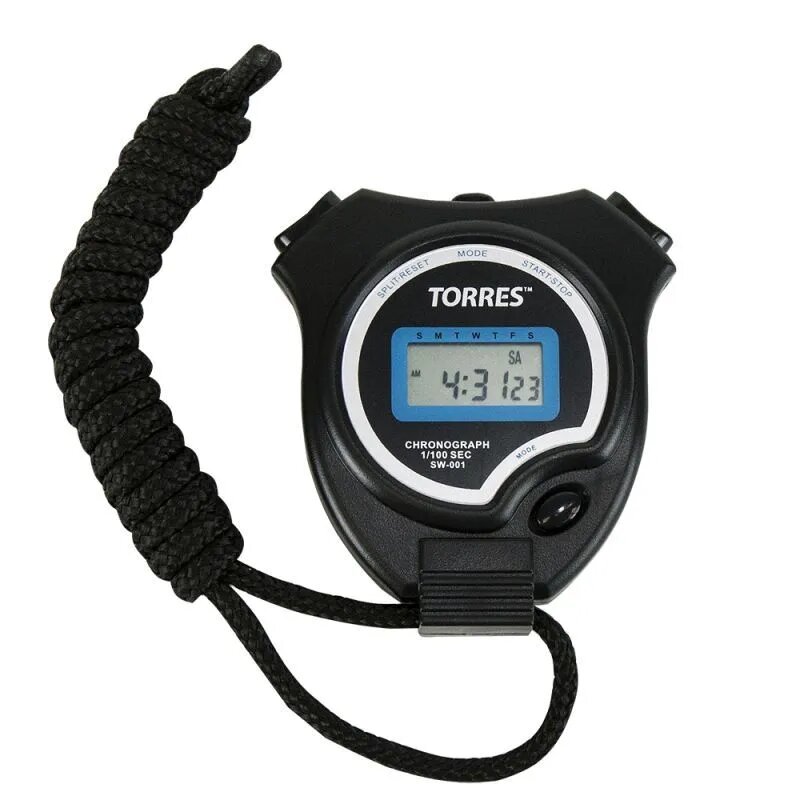 Секундомер TORRES Stopwatch арт. SW001 часы будильник дата черносиний