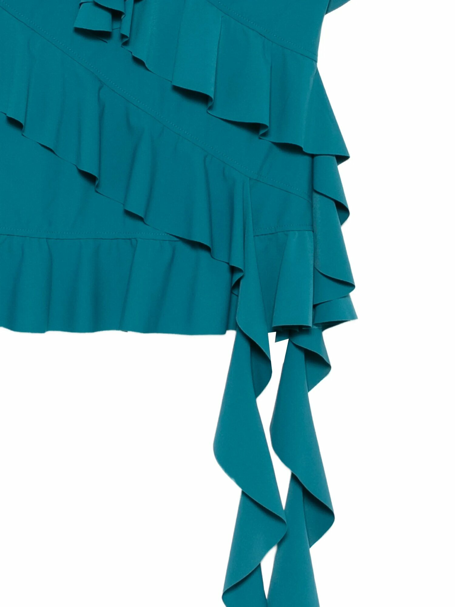 Топ LOVE MOSCHINO Ruffled spaghetti-strap top, размер 44 — фото 1