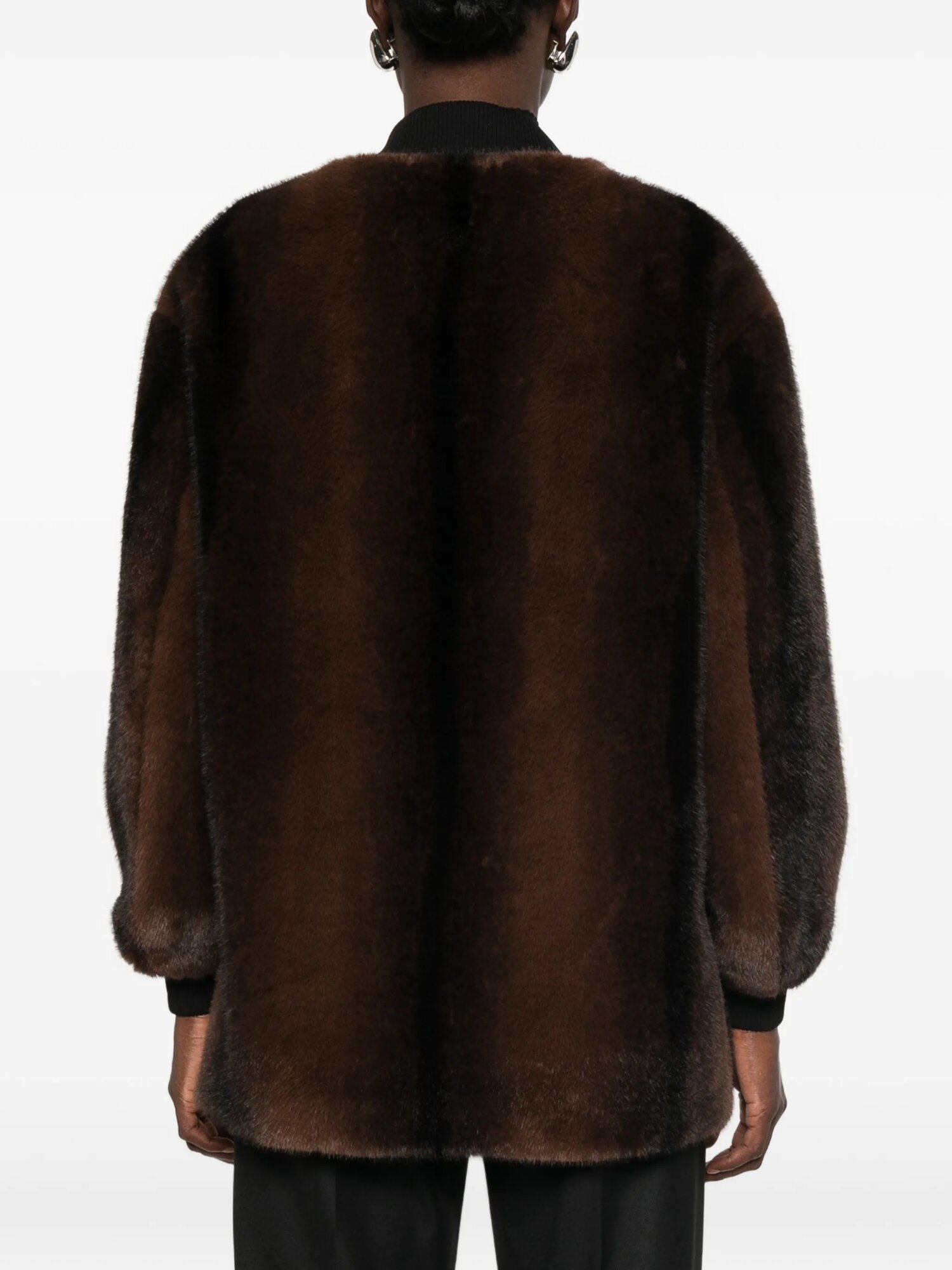 Куртка Ermanno Firenze Faux-fur zip-up jacket, размер 38 — фото 1