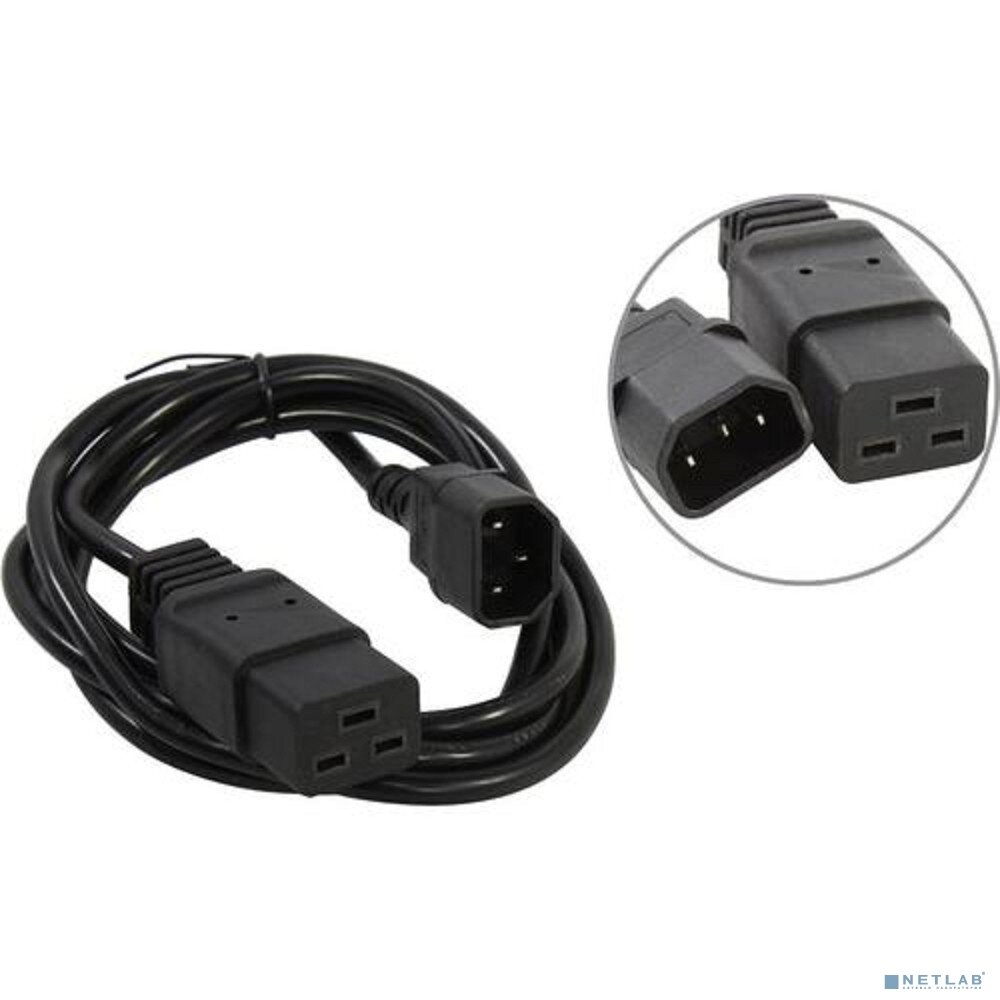 Cablexpert Кабель питания C14- C19, 3х1кв. мм, черный, 1.8м , с заземлением (PC-189-1-1)