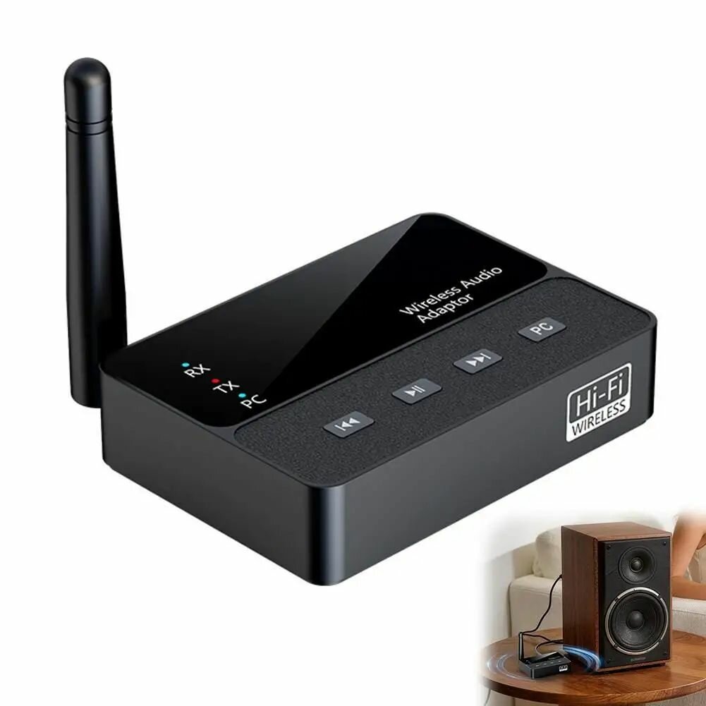 Bluetooth 6.0 адаптер 2 в 1, передатчик и приемник для аудио, AUX колонок ТВ