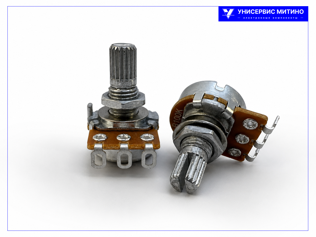 Переменный поворотный резистор RV16AF-10-15K-B100K-3 одинарный регулировочный однооборотный