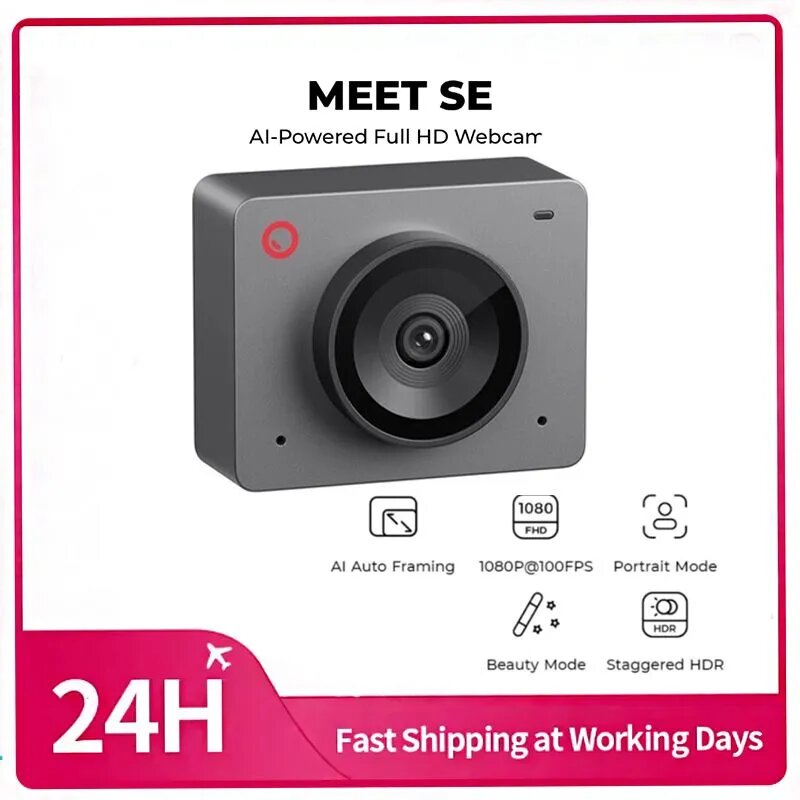 Know EasyxOBSBOT MEET SE AI POWERED FULL HD 1080P WEBCAM С 1/2.8" CMOS встроенным микрофоном