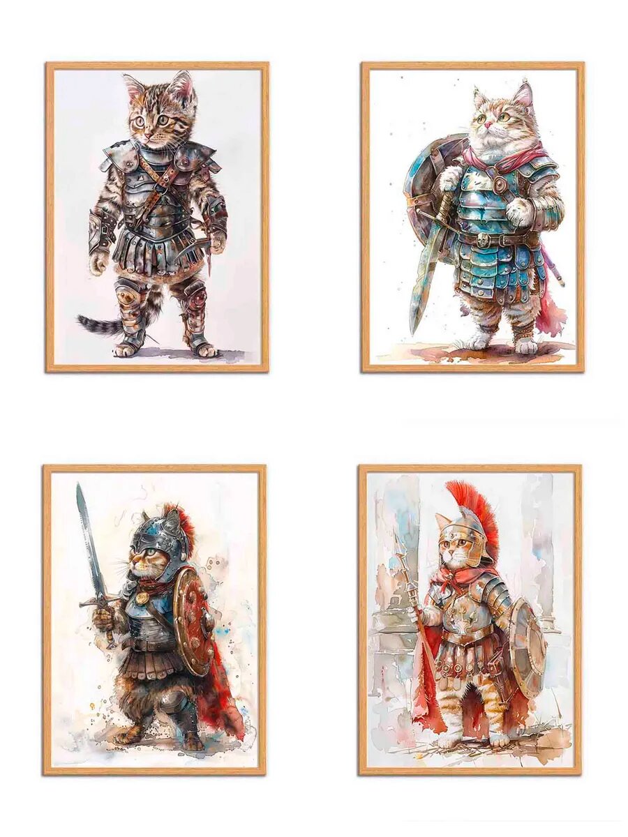 Рэгдолл Гладиатор, 4 Плаката, 30x21см
