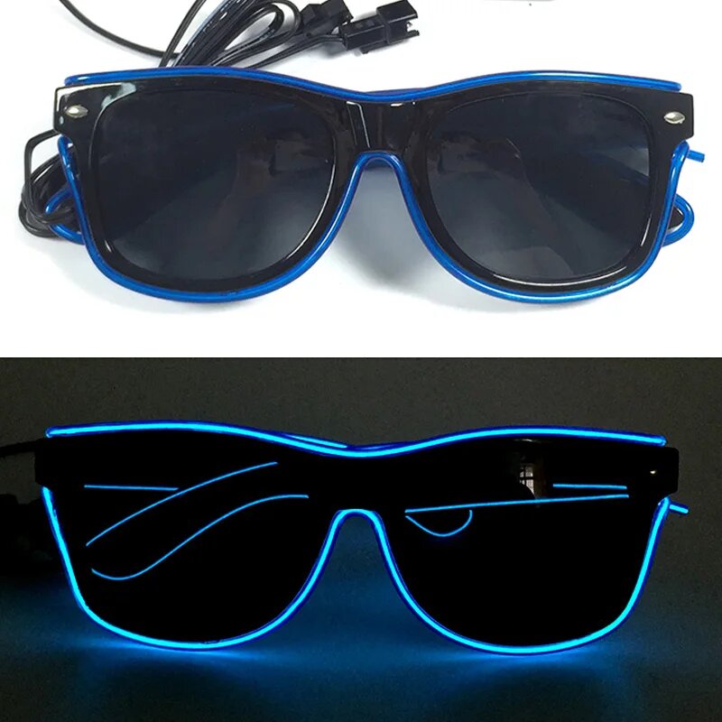 YEAHUI EL светодиодные очки для взрослых A-blue