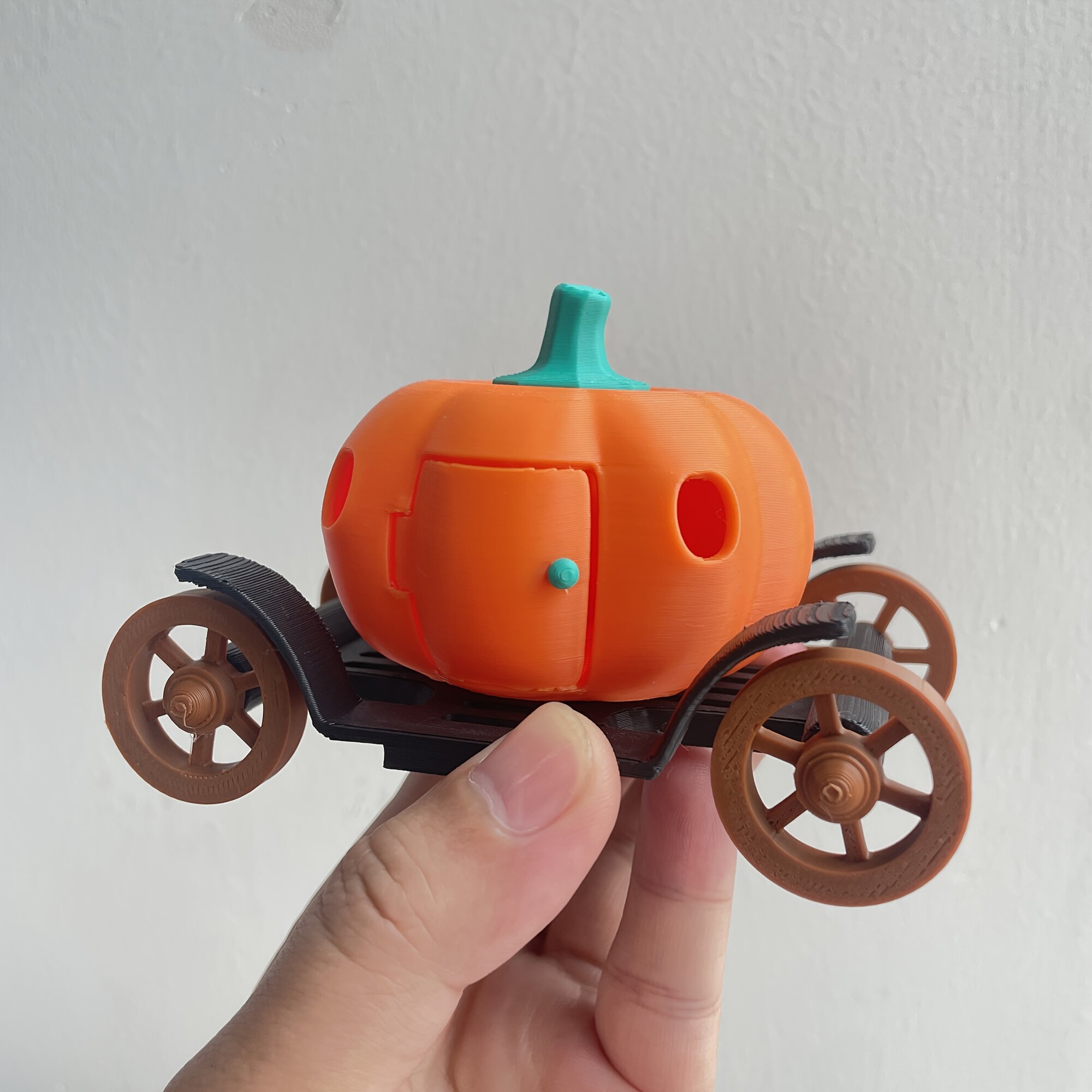 3D Печатная модель тыквенной машины на Хэллоуин, праздничное украшение для стола и дома, коллекционная модель, подарок для друзей на Хэллоуин, Рождество и день рождения
