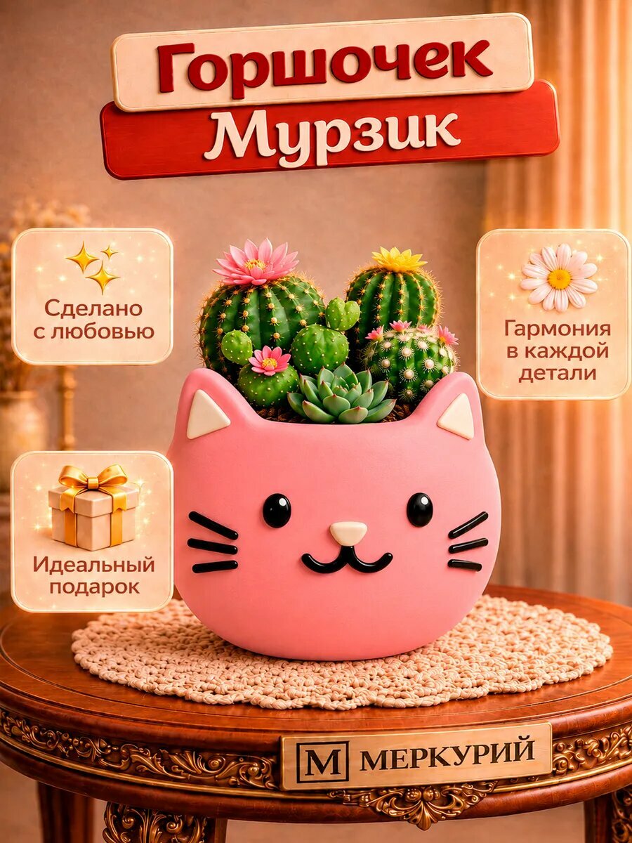 Горшок для цветов кактусов алое и суккулентов