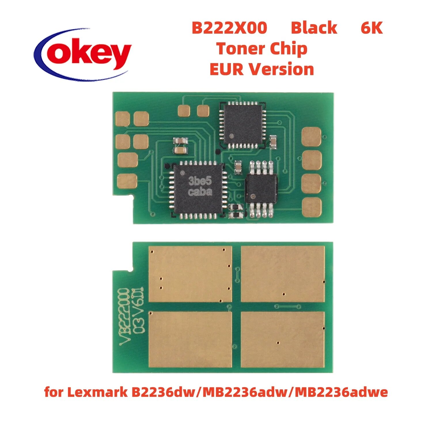 Чипы для картриджей и барабанов Lexmark B2236dw B222X00 6K EUR