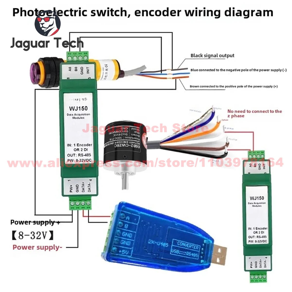 Модуль WJ150 Data Acquisition, Rotary Encoder — фото 1