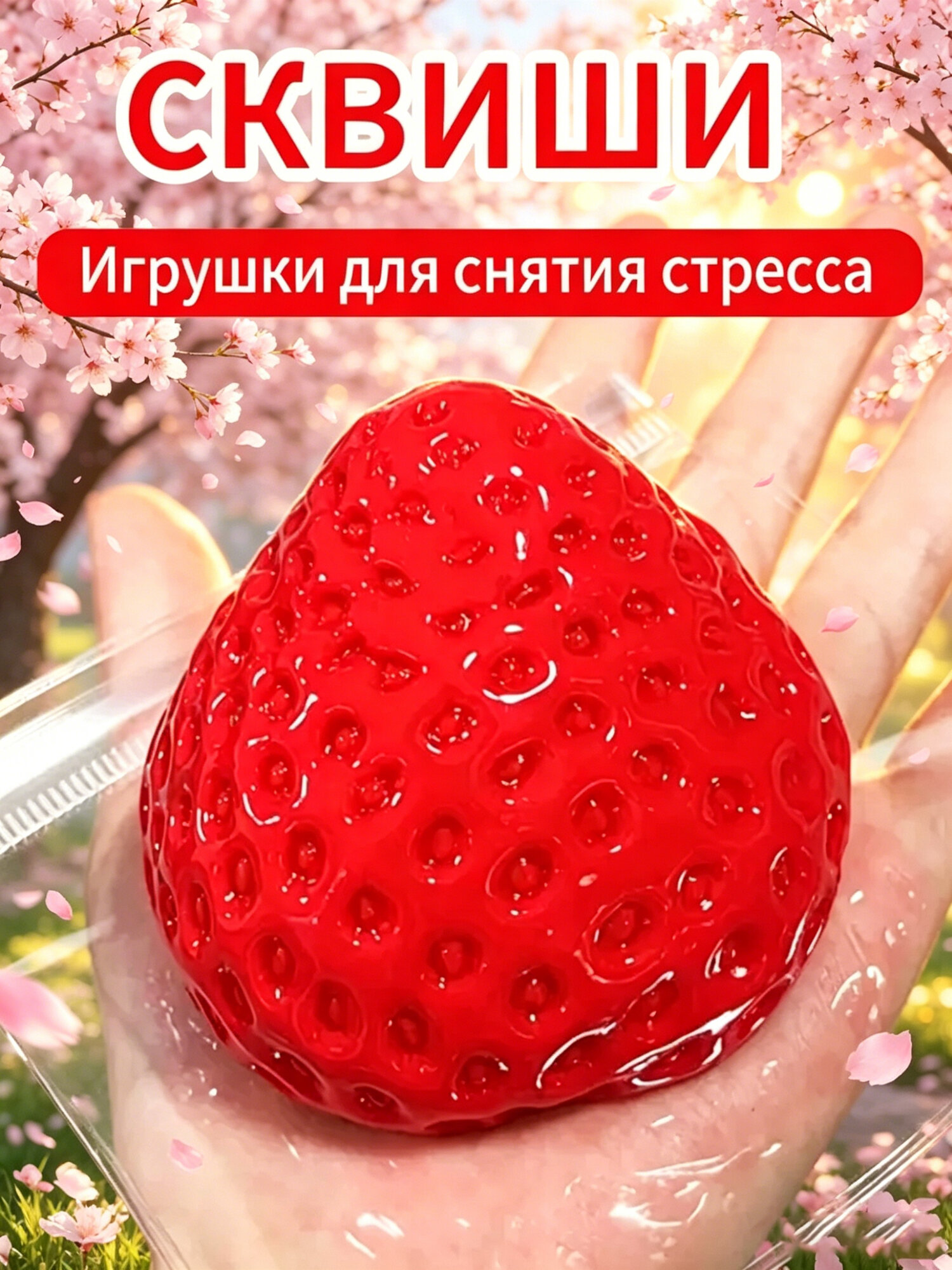 1 шт, большая клубника, антистрессовая игрушка, подарок для мальчиков и девочек антистресс для детей детская игрушка