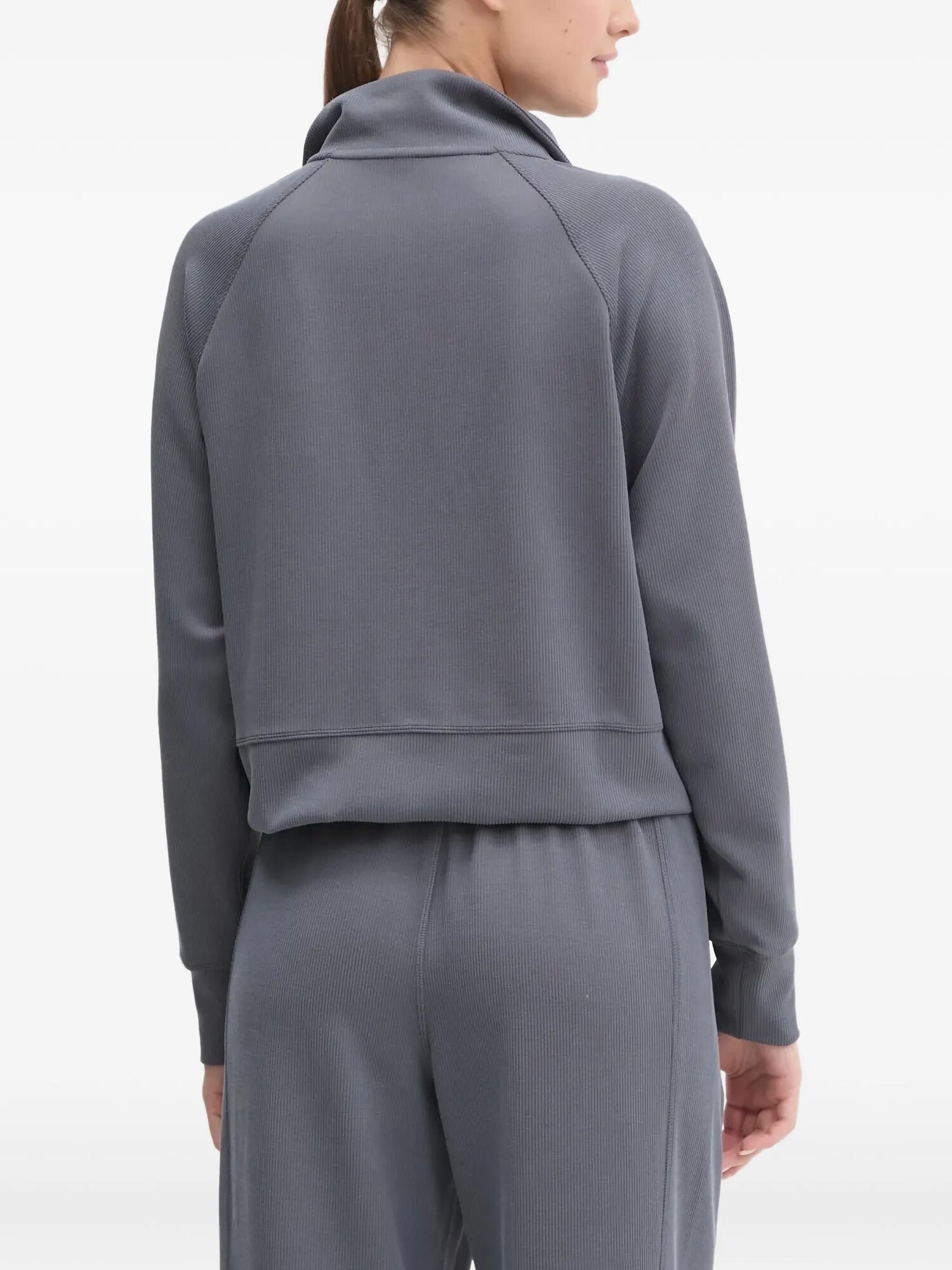 Толстовка DKNY Ribbed half-zip sweatshirt, размер 46, , grey — фото 1